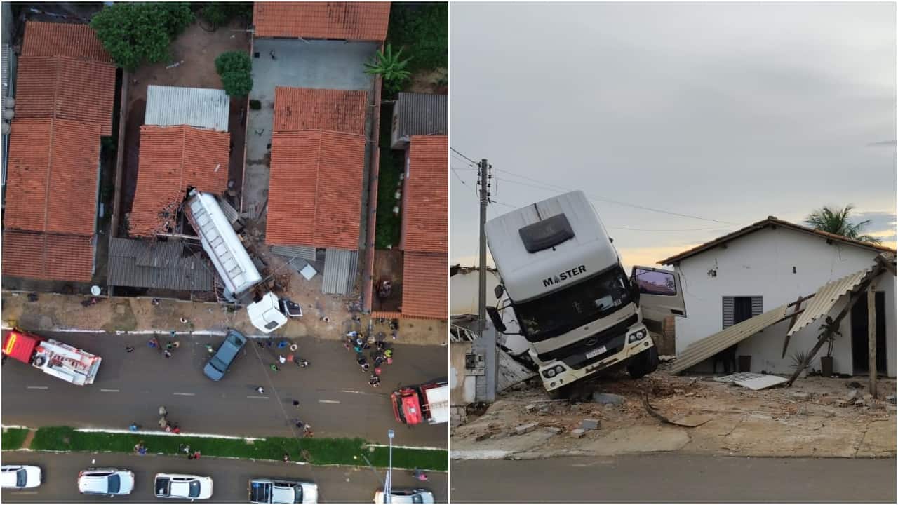 Vídeo: Caminhão desgovernado invade casa e deixa moradores feridos, em Mineiros - Dia Online
